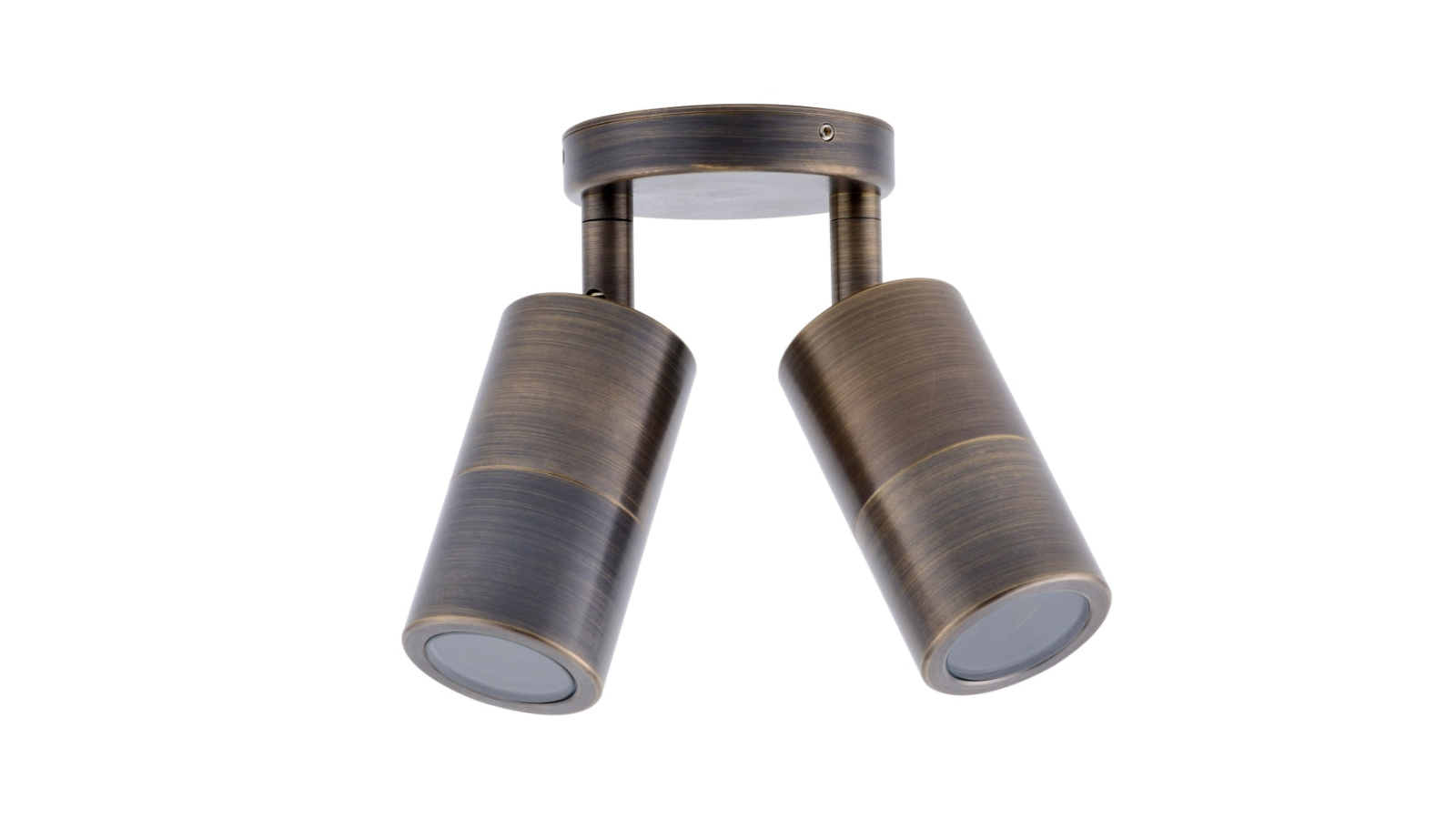 IP65 Double Adjustable GU10 Round Back Plate Pillar Light - Solid ...