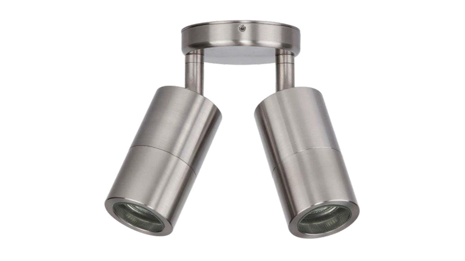 IP65 Double Adjustable GU10 Round Back Plate Pillar Light - Titanium ...