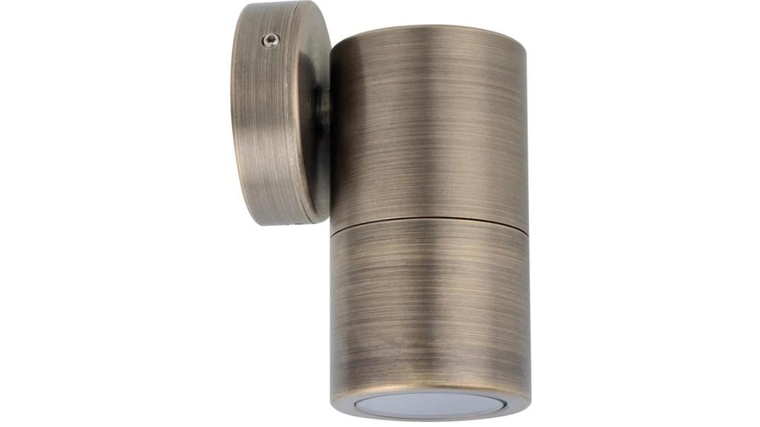 IP65 Single Fixed GU10 Round Back Plate Pillar Light - Solid Rustic ...
