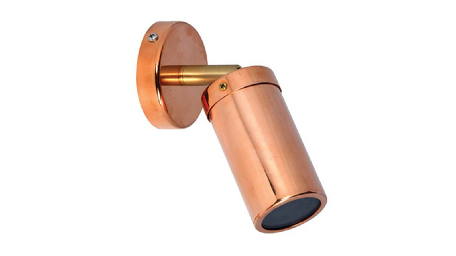 IP54 Single Adjustable 12V MR16 Round Back Plate Pillar Light - Copper ...