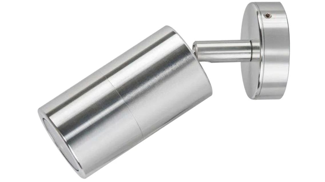 IP65 Single Adjustable GU10 Round Back Plate Pillar Light - Shiny ...