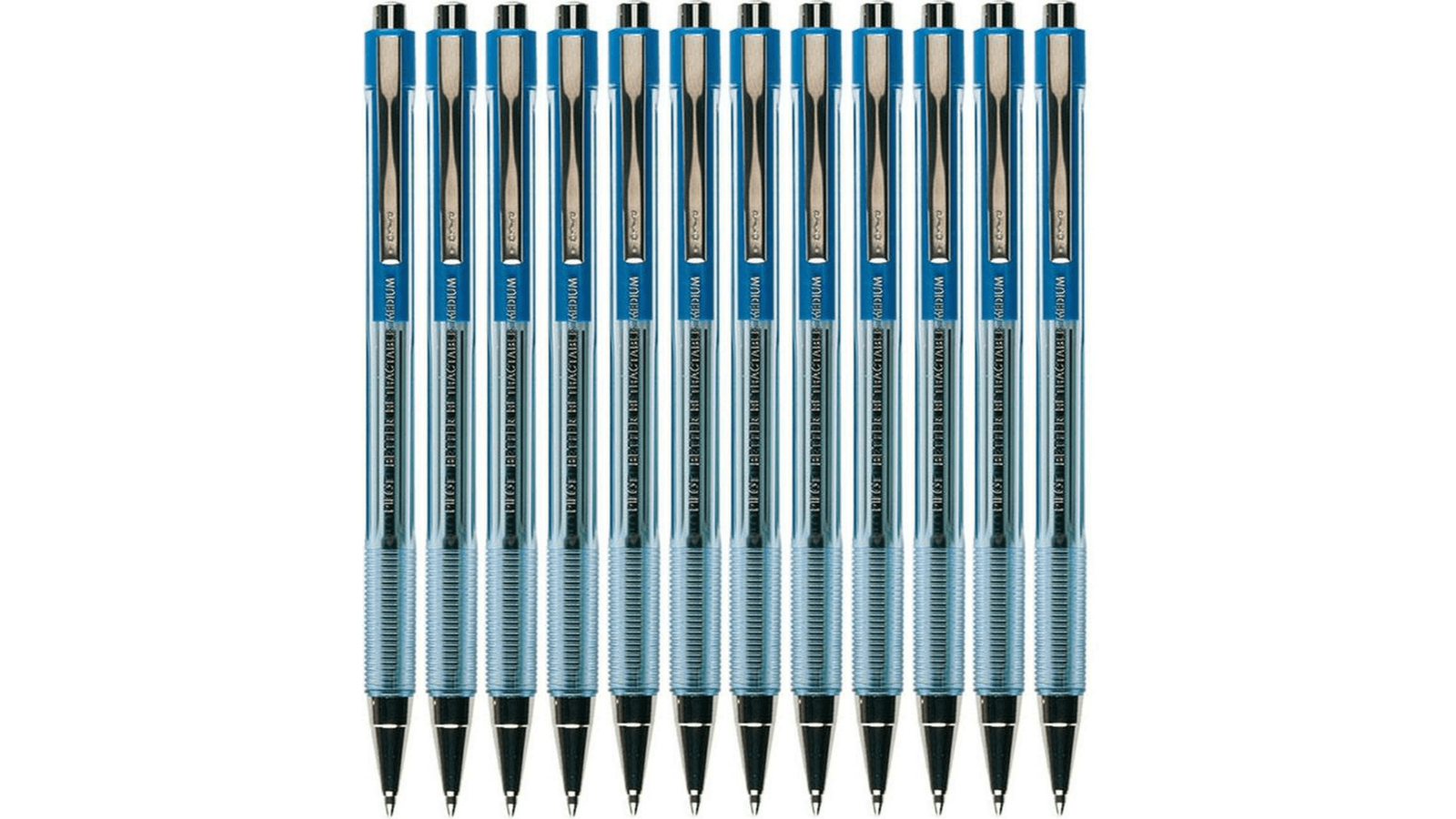 Pilot Box of 12 Medium Better Retractable Ballpoint Pen - Blue | Harvey ...