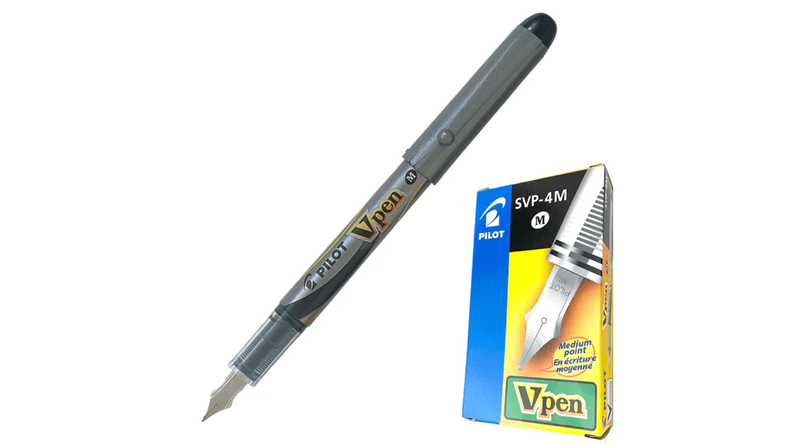Pilot Box of 12 Disposable Fountain V Pen - Black | Harvey Norman