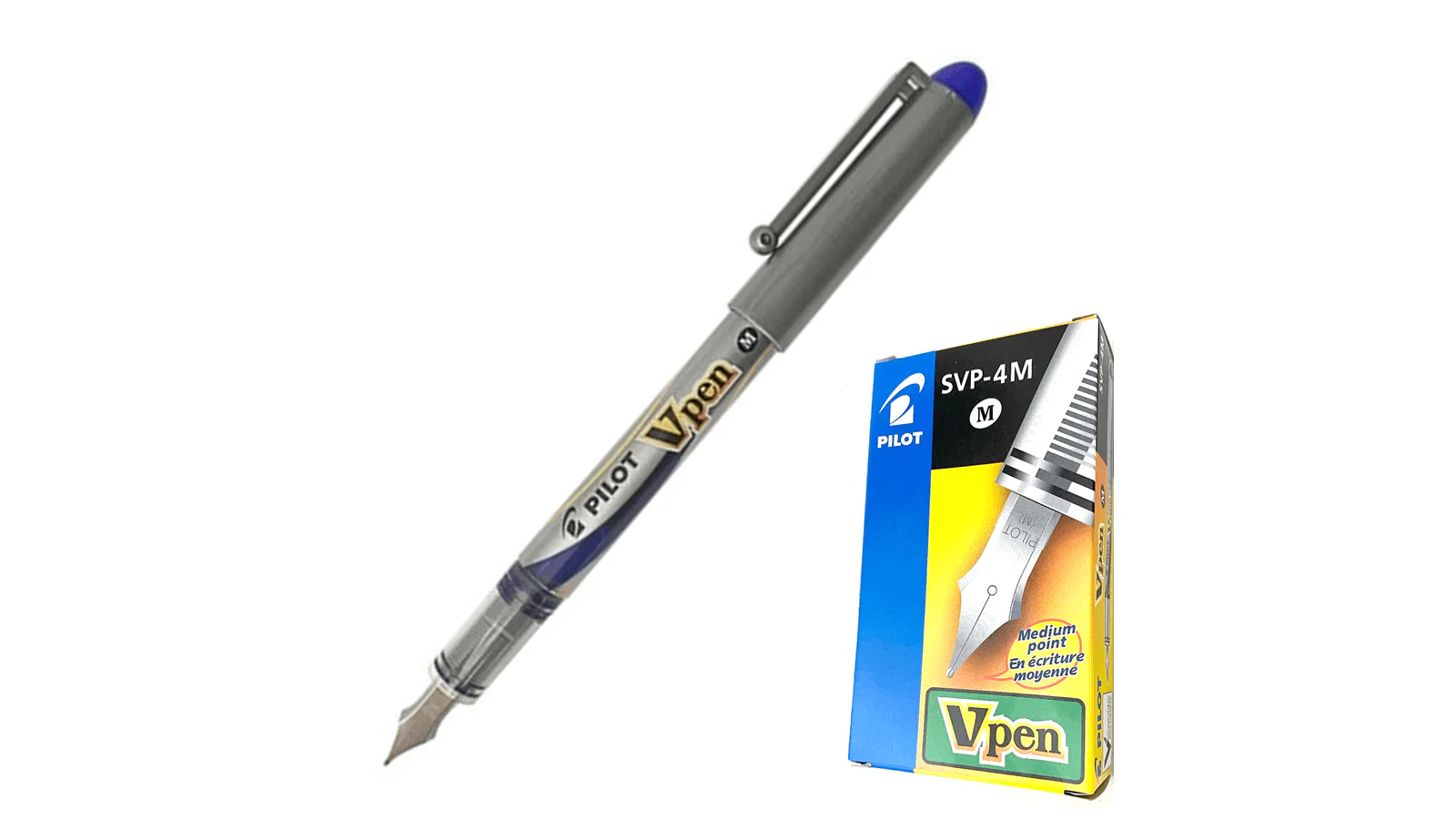Pilot Box of 12 Disposable Fountain V Pen - Blue | Harvey Norman