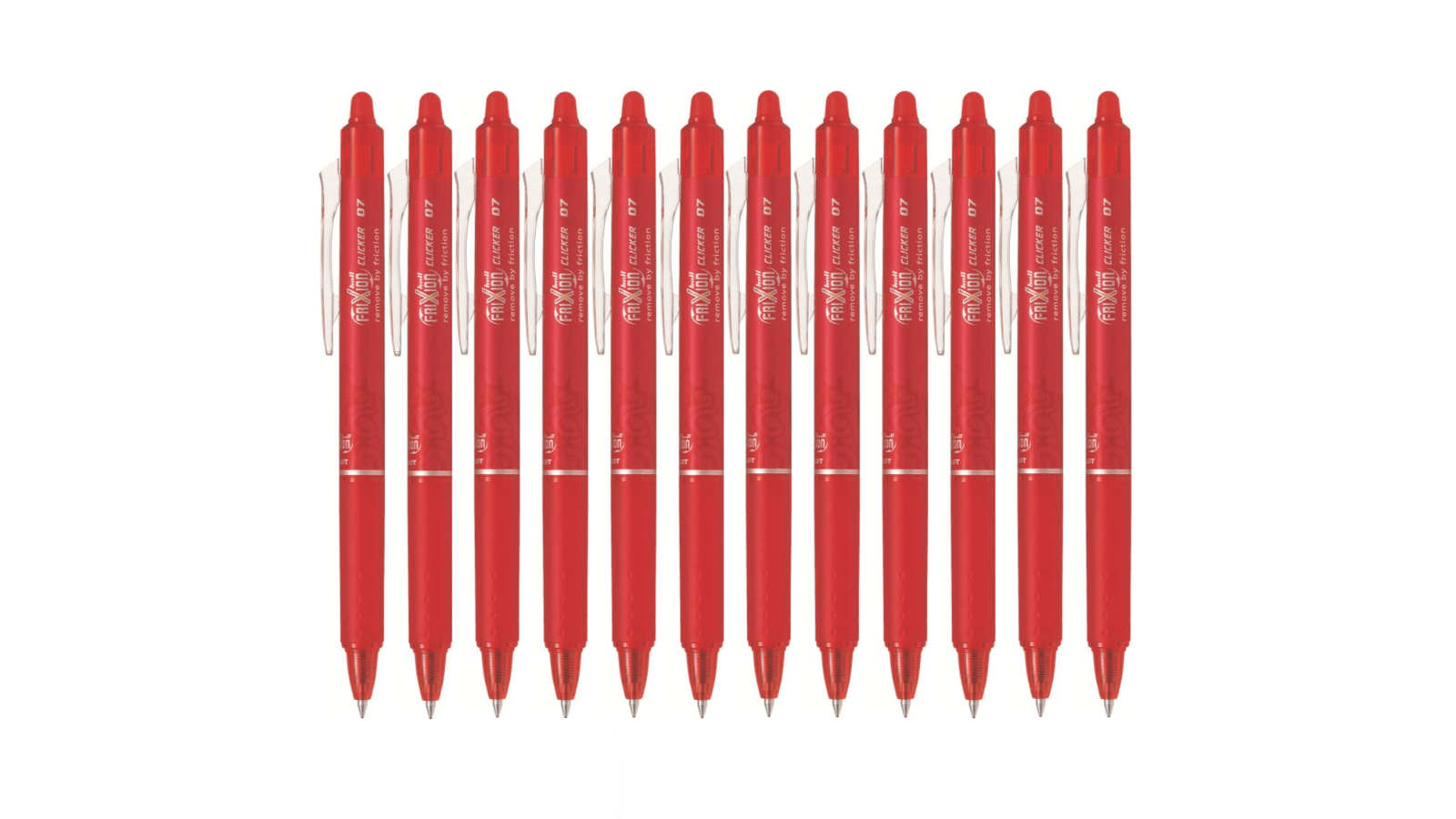 Pilot Box of 12 Frixion Clicker Erasable Gel Ink Pen - Red | Harvey Norman