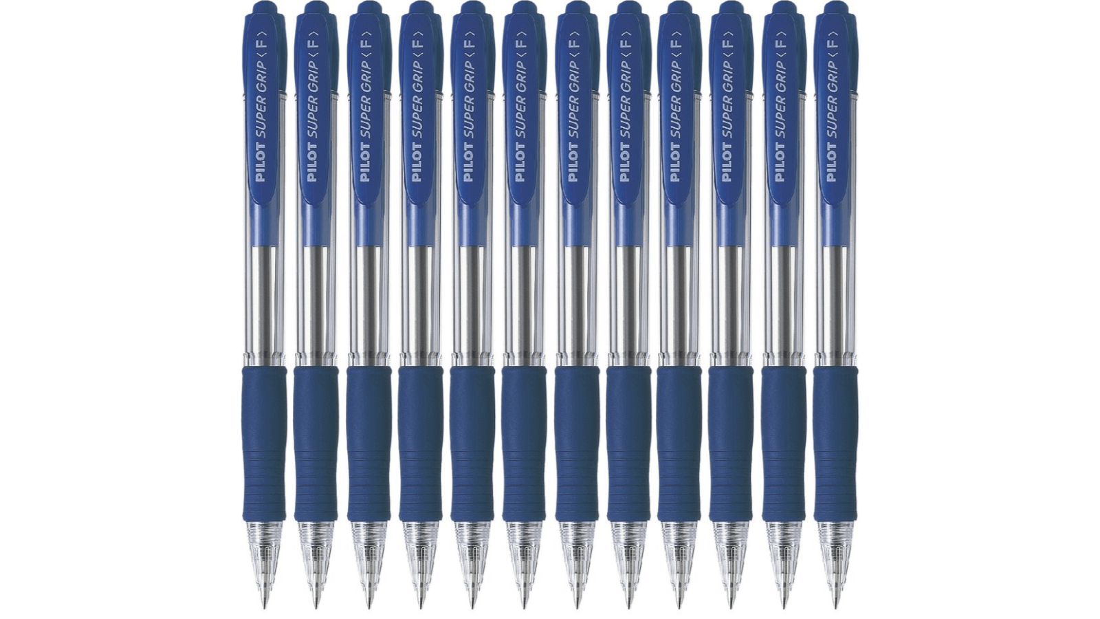 Pilot Box of 12 Super Grip Retractable Ballpoint Pen Fine Nib 0.07cm ...