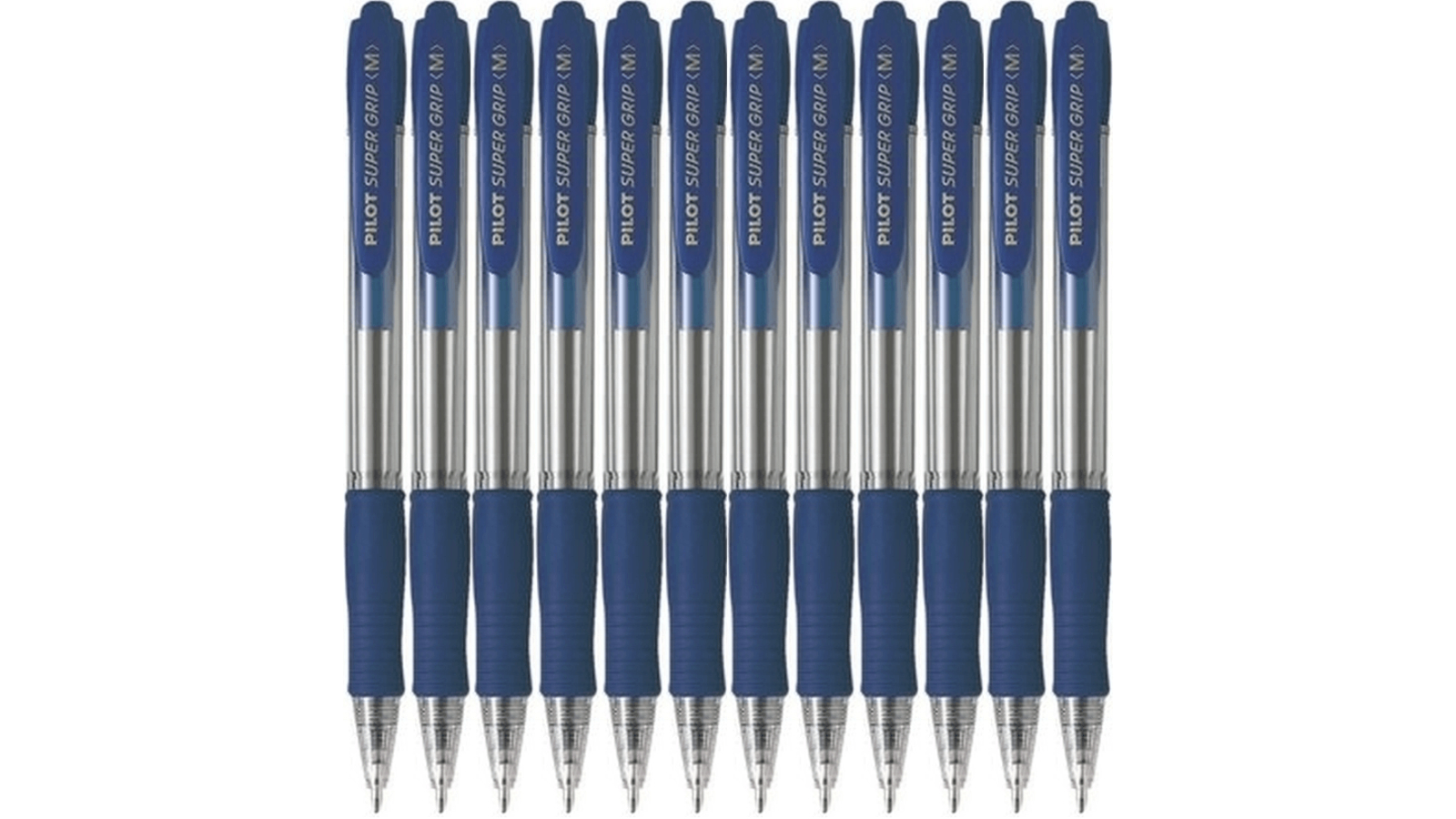 Pilot Box of 12 Super Grip Retractable Ballpoint Pen Medium Nib 0.1cm ...