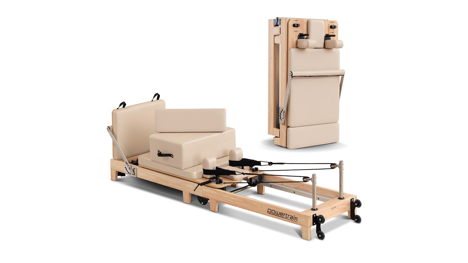 Powertrain Fitness Reformer Selina Wooden Folding Jumpboard and Sitting ...