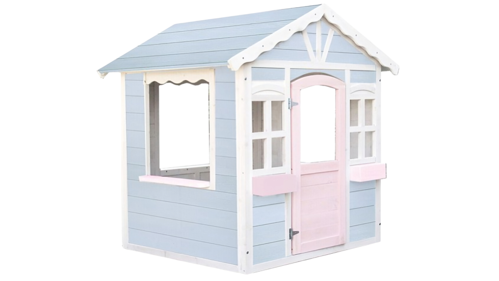 Rovo Kids Outdoor DIY Timber Cottage Style Playhouse for Children ...