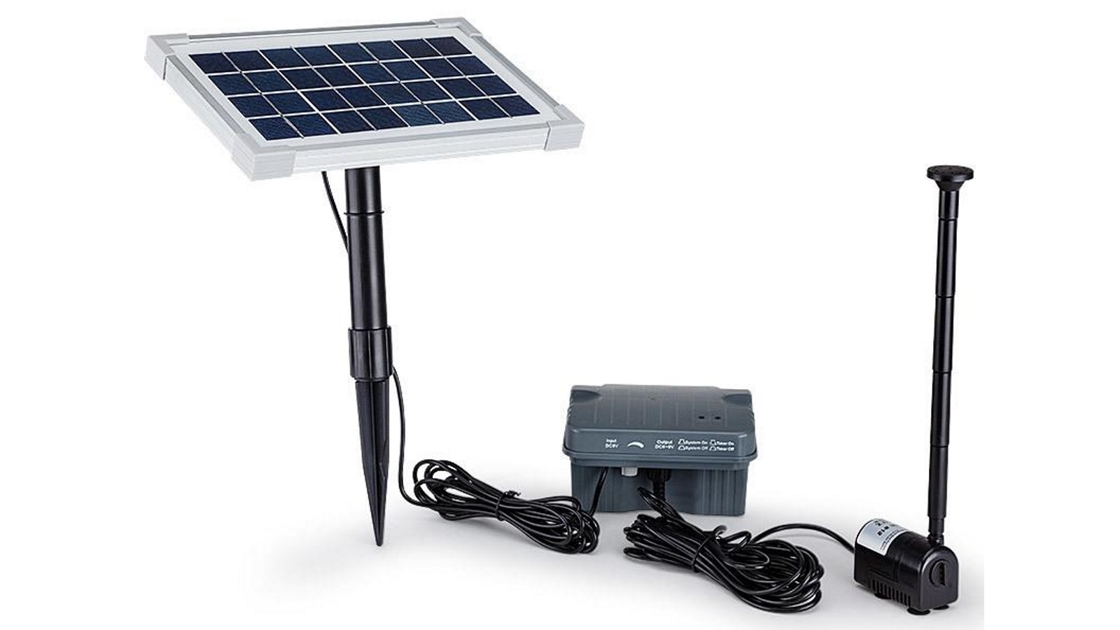 Protege 25W Solar Powered Fountain Submersible Water Pump with Battery ...