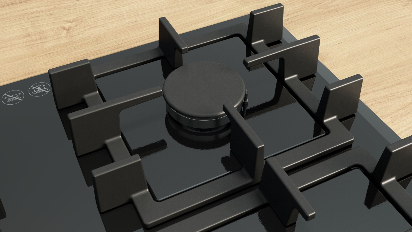 Bosch 60cm Series 4 Tempered Glass Gas Cooktop - Black | Harvey Norman