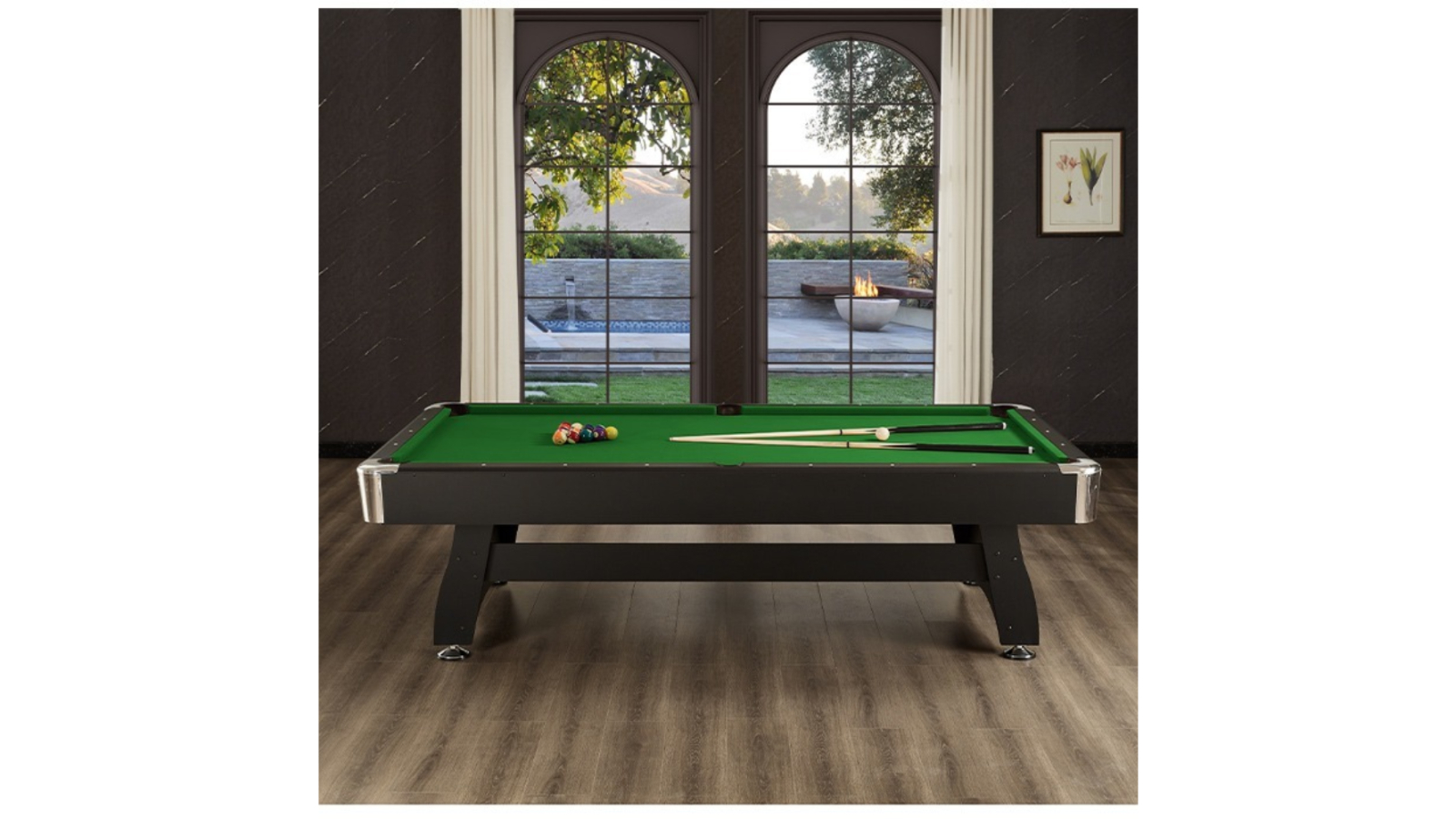 TopOne Sports Nova MDF Pool/Billiard Table with Ball Return System ...