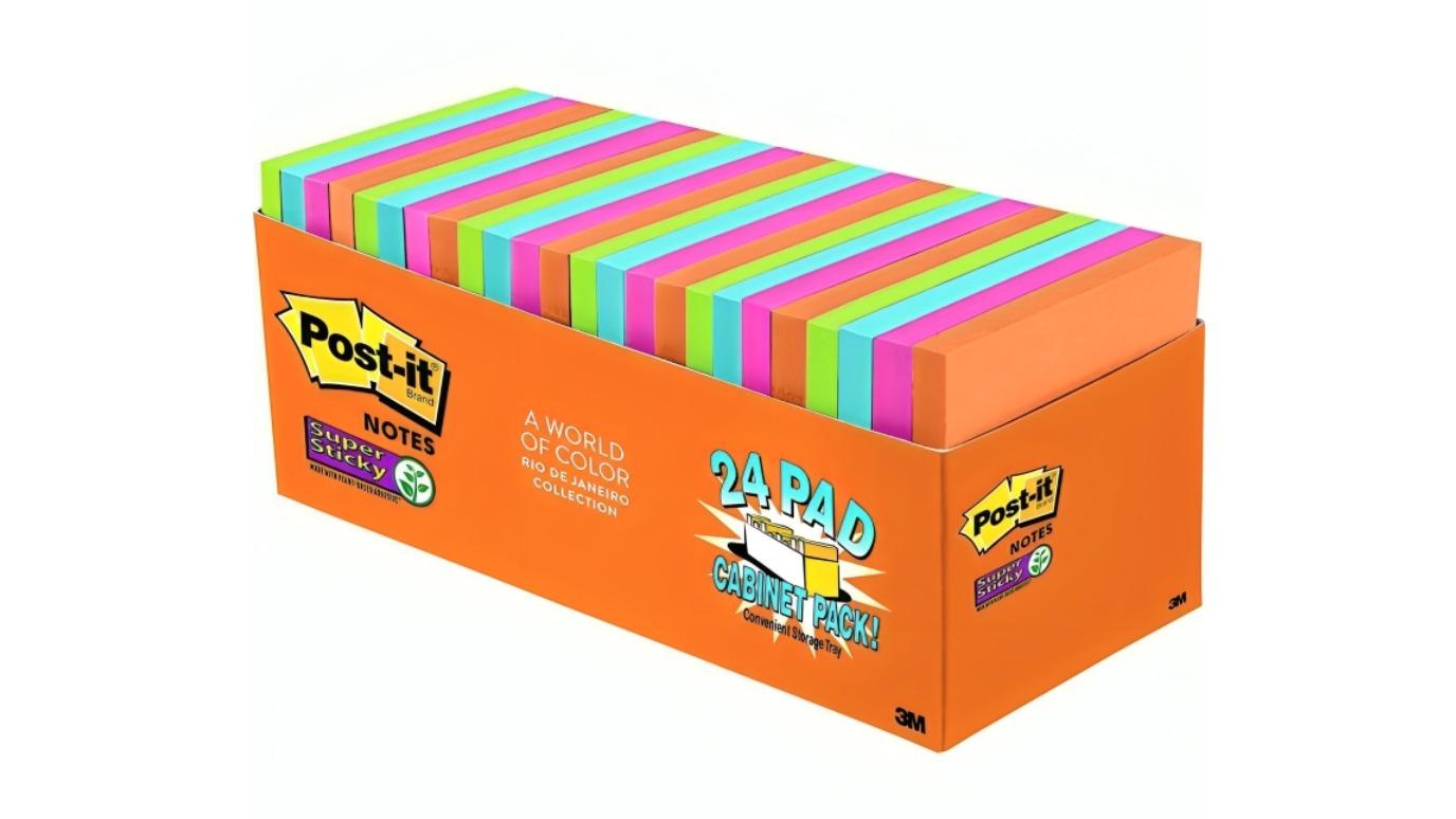 Post-it Pack of 24 Rio De Janeiro Cabinet Super Sticky Notes | Harvey ...