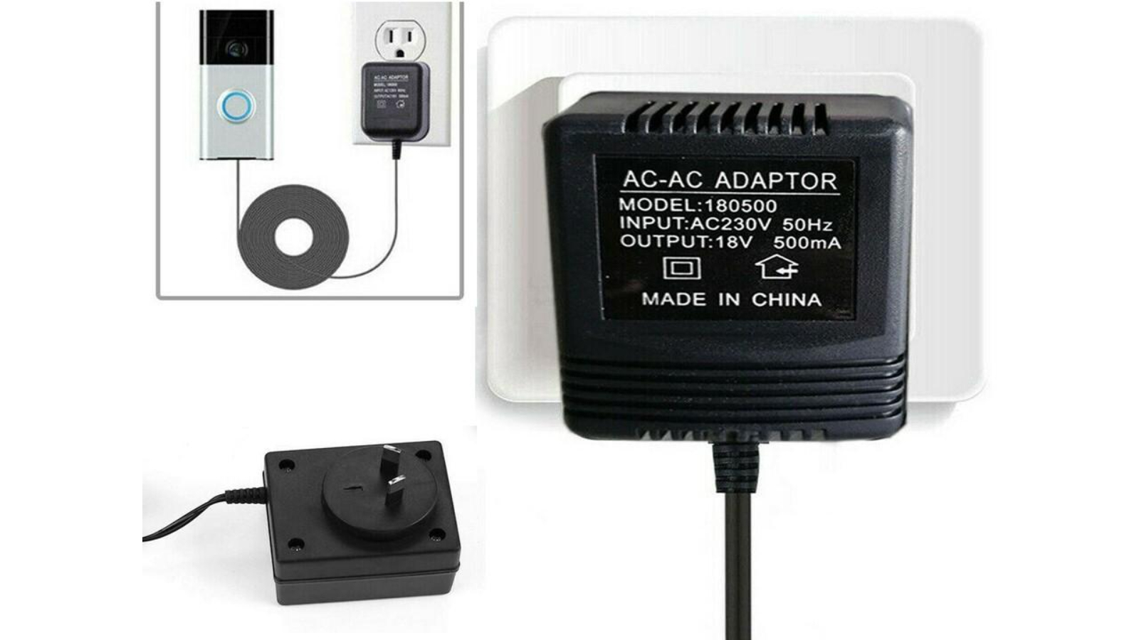 BatteryMate 10 Metre Long Cable Power Supply Adapter Transformer ...