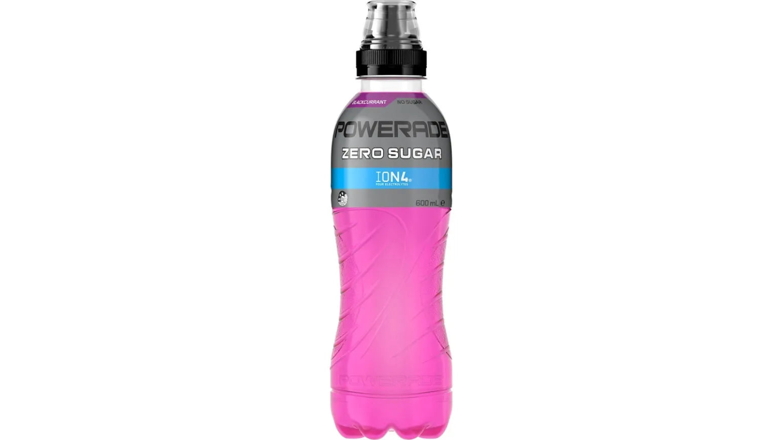 Powerade 600ml Blackcurrant Zero Sugar ION4 Sports Electrolytes Drink ...