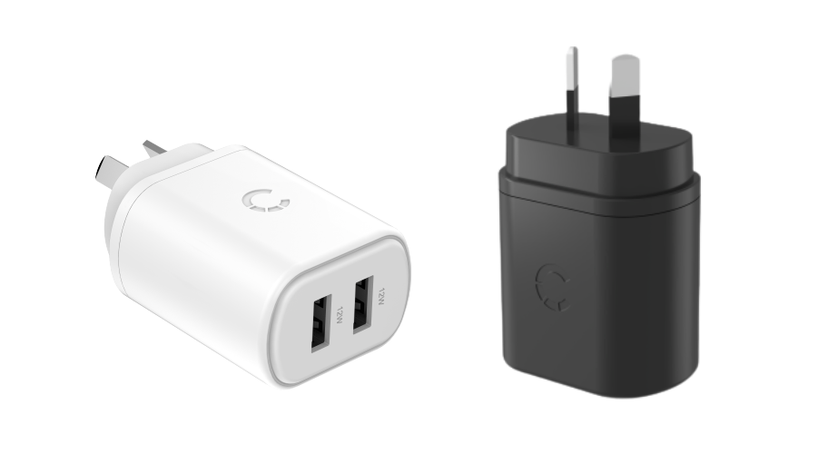 Cygnett PowerPlus 12W Dual USB-A Wall Charger | Harvey Norman