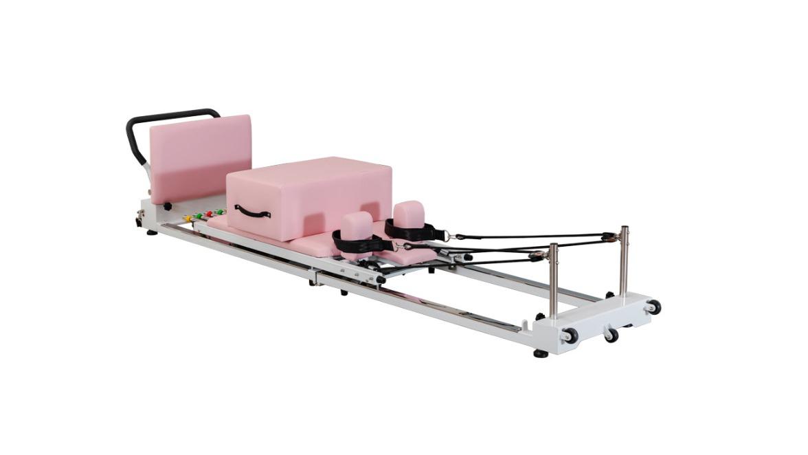 Eeeza Foldable Carbon Steel Reformer Pilates - Pink | Harvey Norman