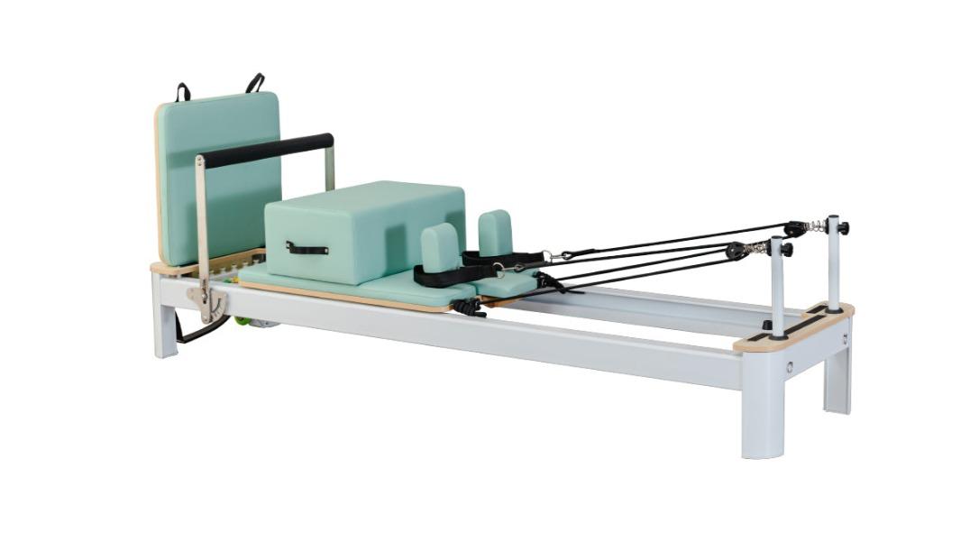 Eeeza Aluminum Alloy Frame Pilates Reformer - Green | Harvey Norman