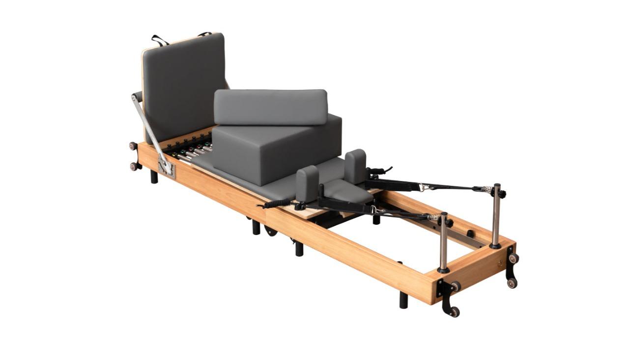 Eeeza Foldable Solid Wood Frame Pilates Reformer | Harvey Norman