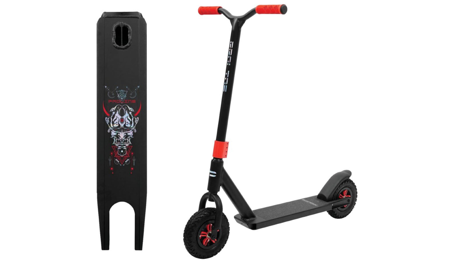 Proline Red/Black Dirt Scooter with 59 x 12.5cm Alloy Deck and 20cm Air ...