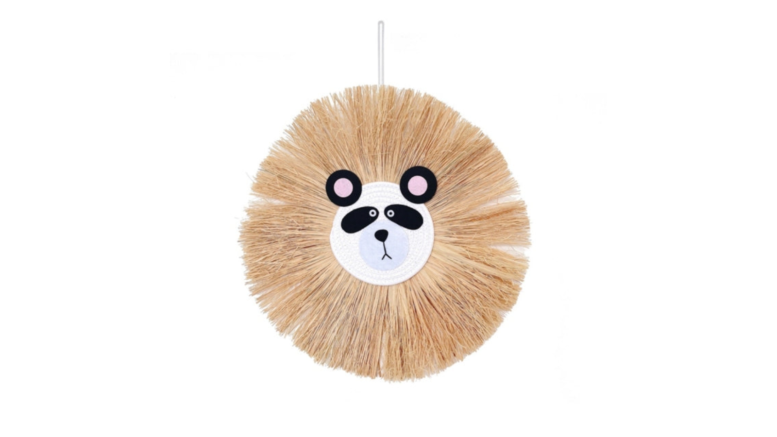 HOD Raffia Animal Face Wall Hanging Children Bedroom Decoration - Panda ...