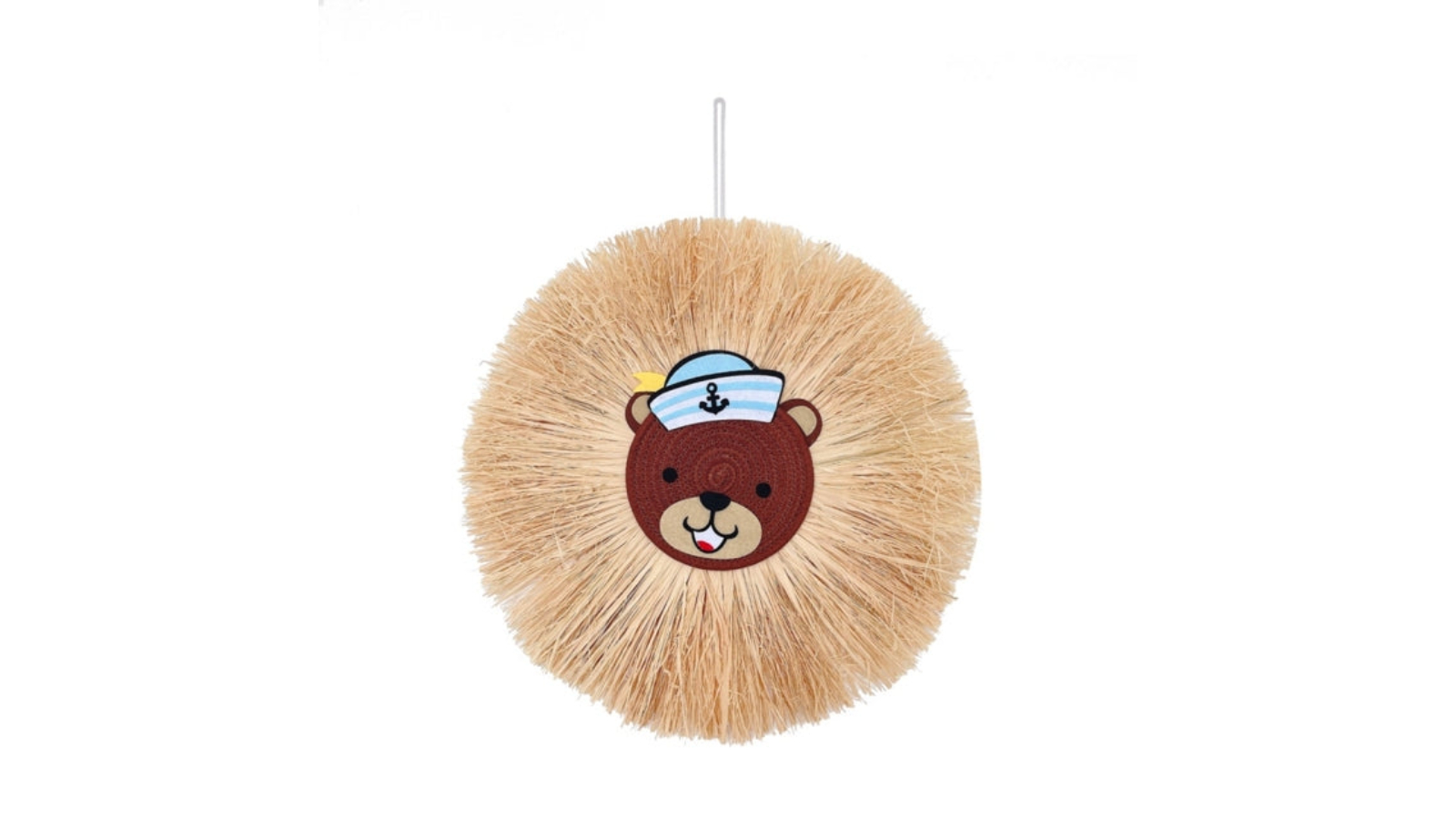 HOD Raffia Animal Face Wall Hanging Children Bedroom Decoration - Bear ...