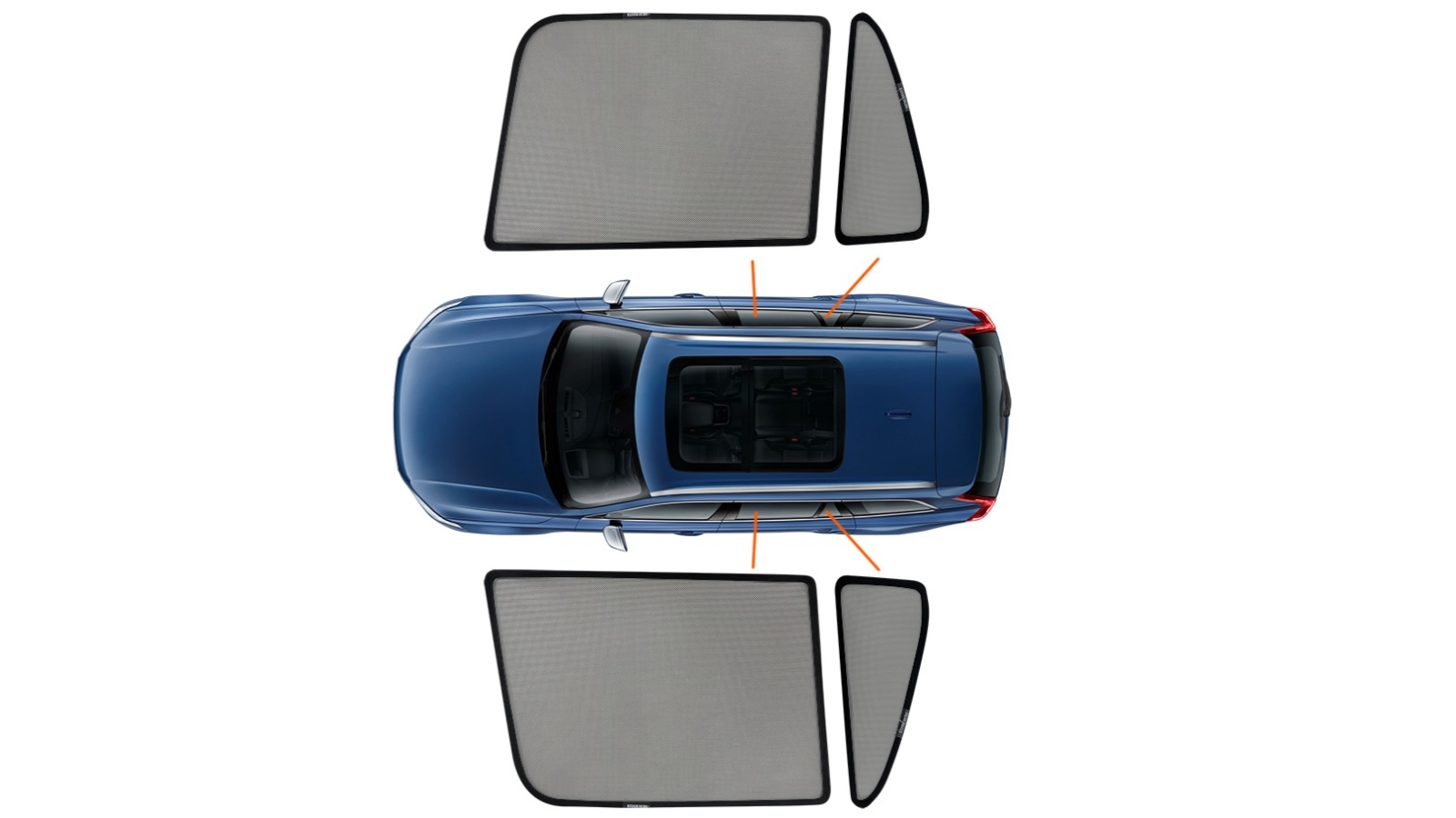 X-CAR 4 Piece Rear Window Sun Shade for Volvo XC90 2015-2022 | Harvey ...
