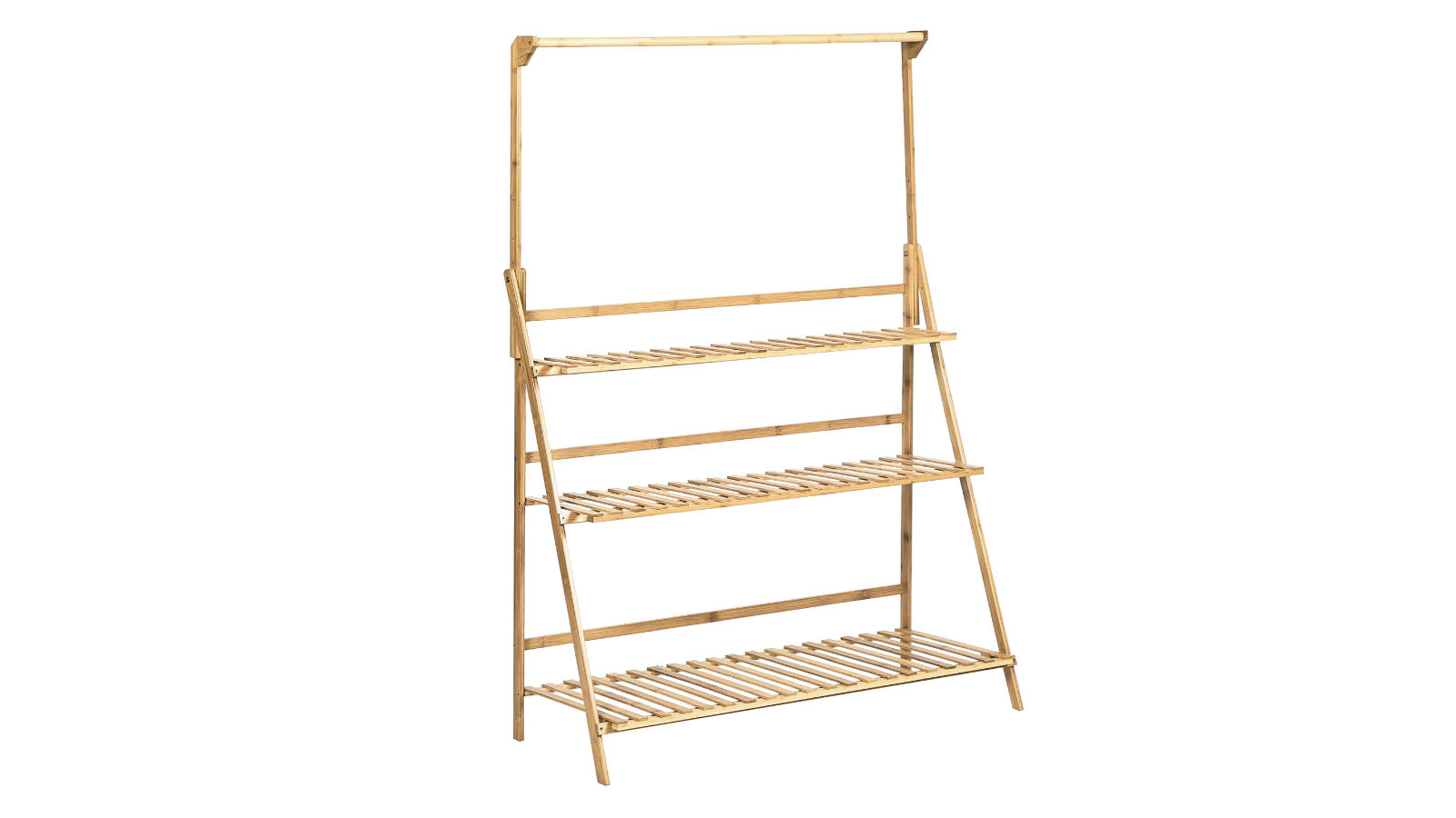 Cooper and Co. Anori 3-Tier Indoor Bamboo Plant Stand with Hanging Bar ...