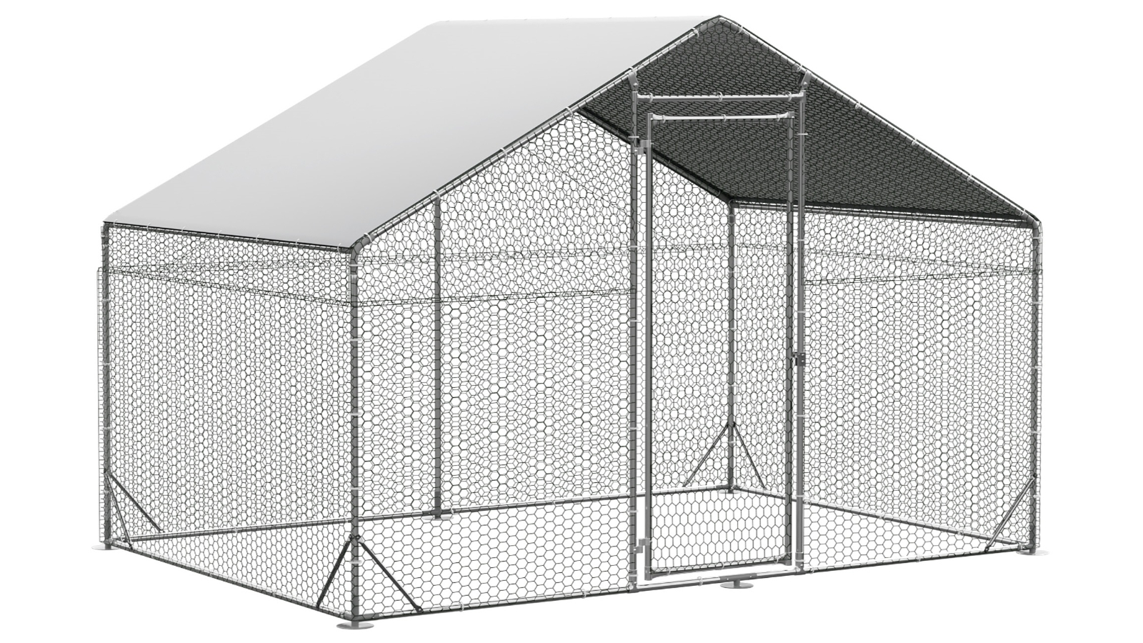 PaWz Metal Walk-in Chicken Coop Cage - 200 x 300 x 195cm | Harvey Norman