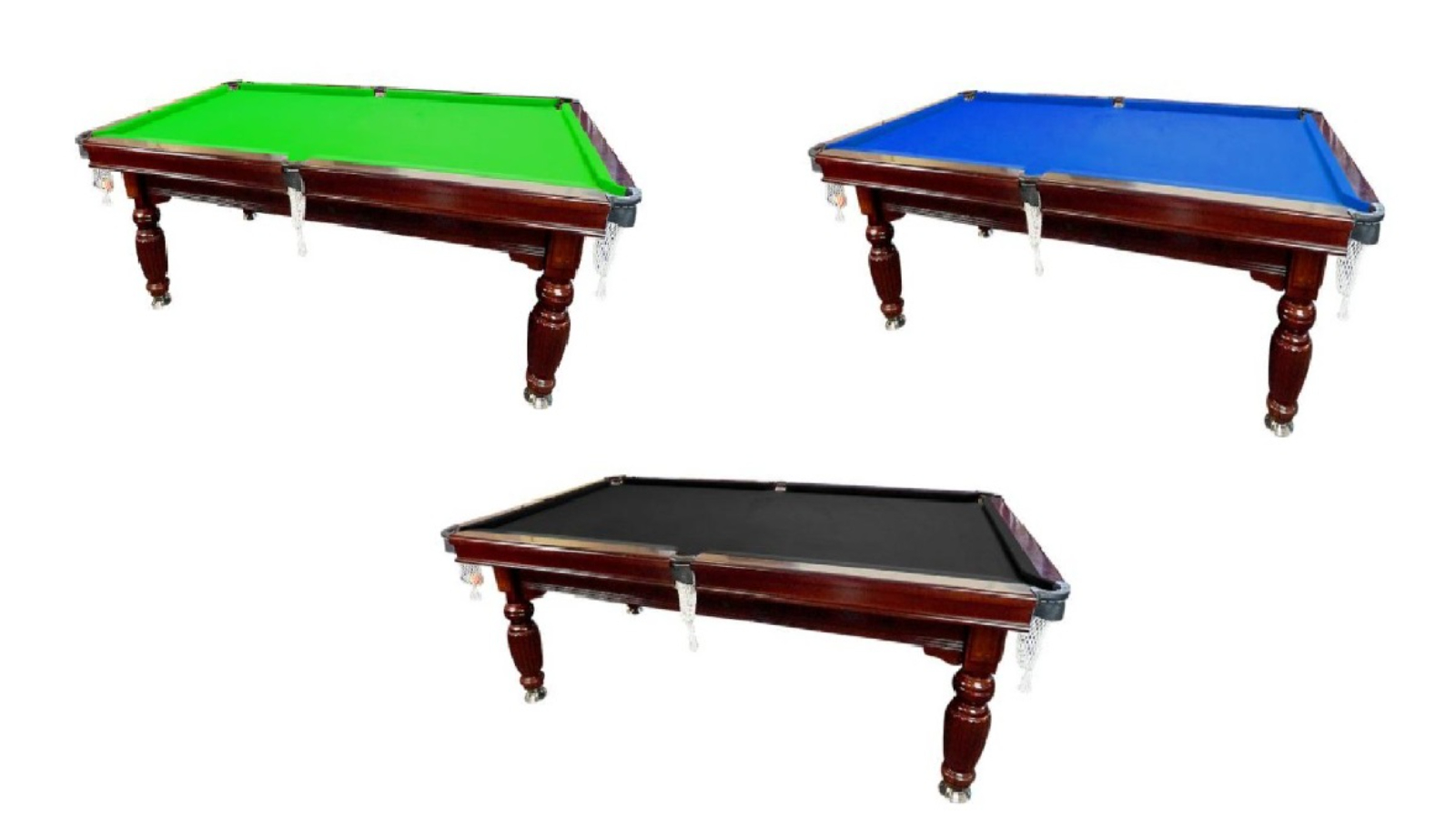 TopOne Sports 8ft Walnut Frame Billiard Table With Accessories Package ...