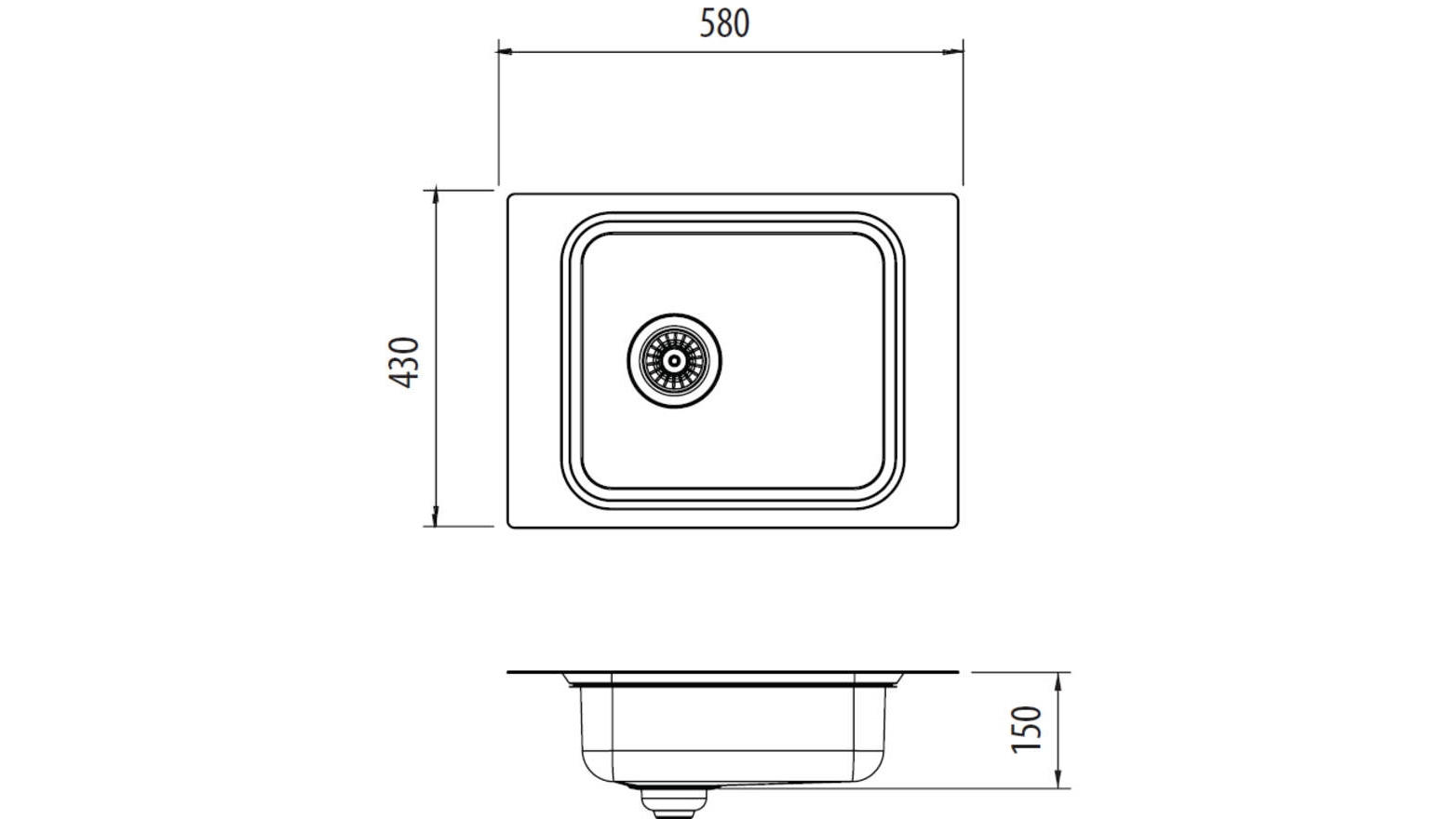 Oliveri Puro Single Bowl Topmount Care Sink - No Tap Hole | Harvey Norman