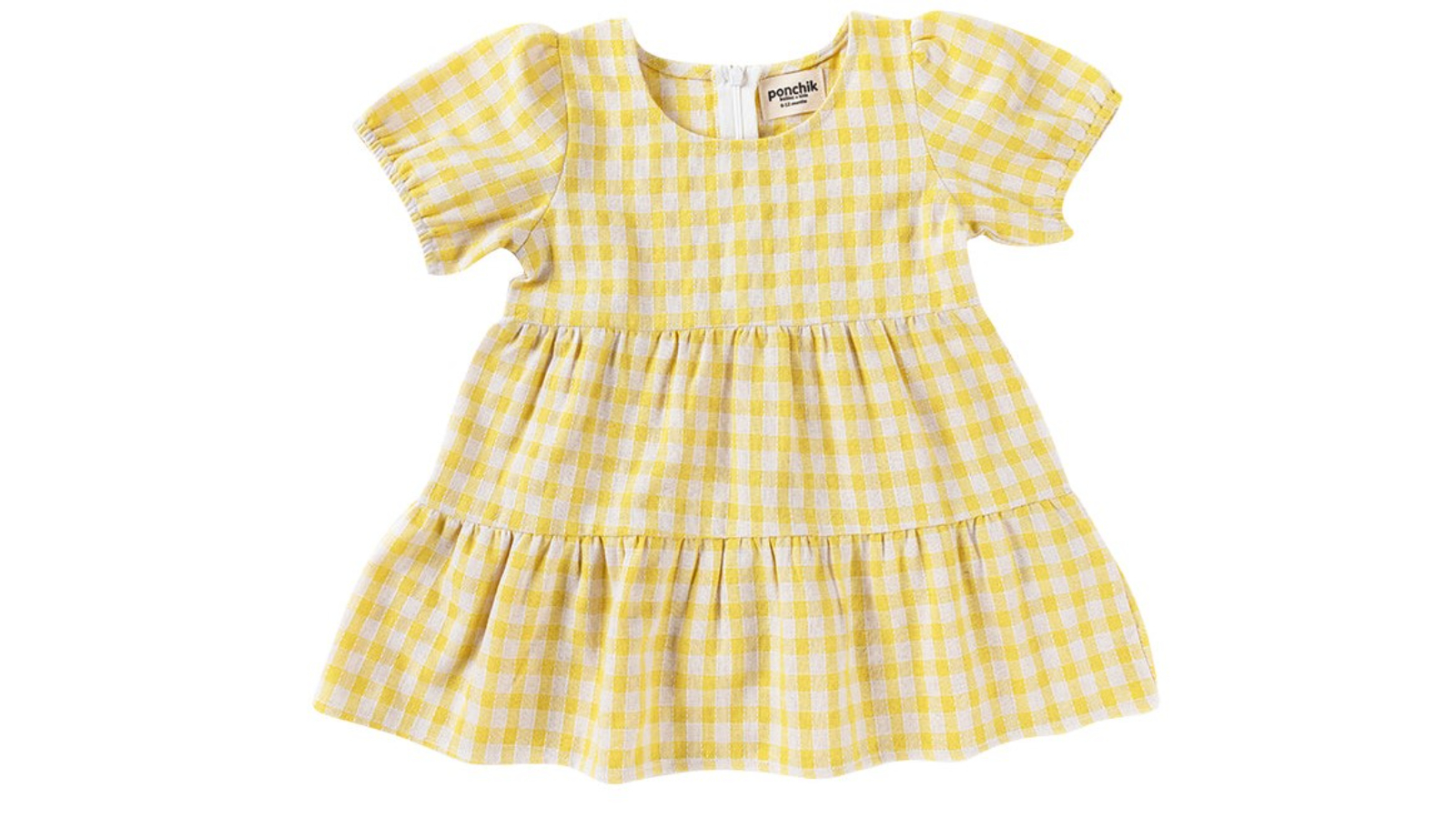 Ponchik Sunshine Gingham Cotton Puff Sleeve Dress | Harvey Norman