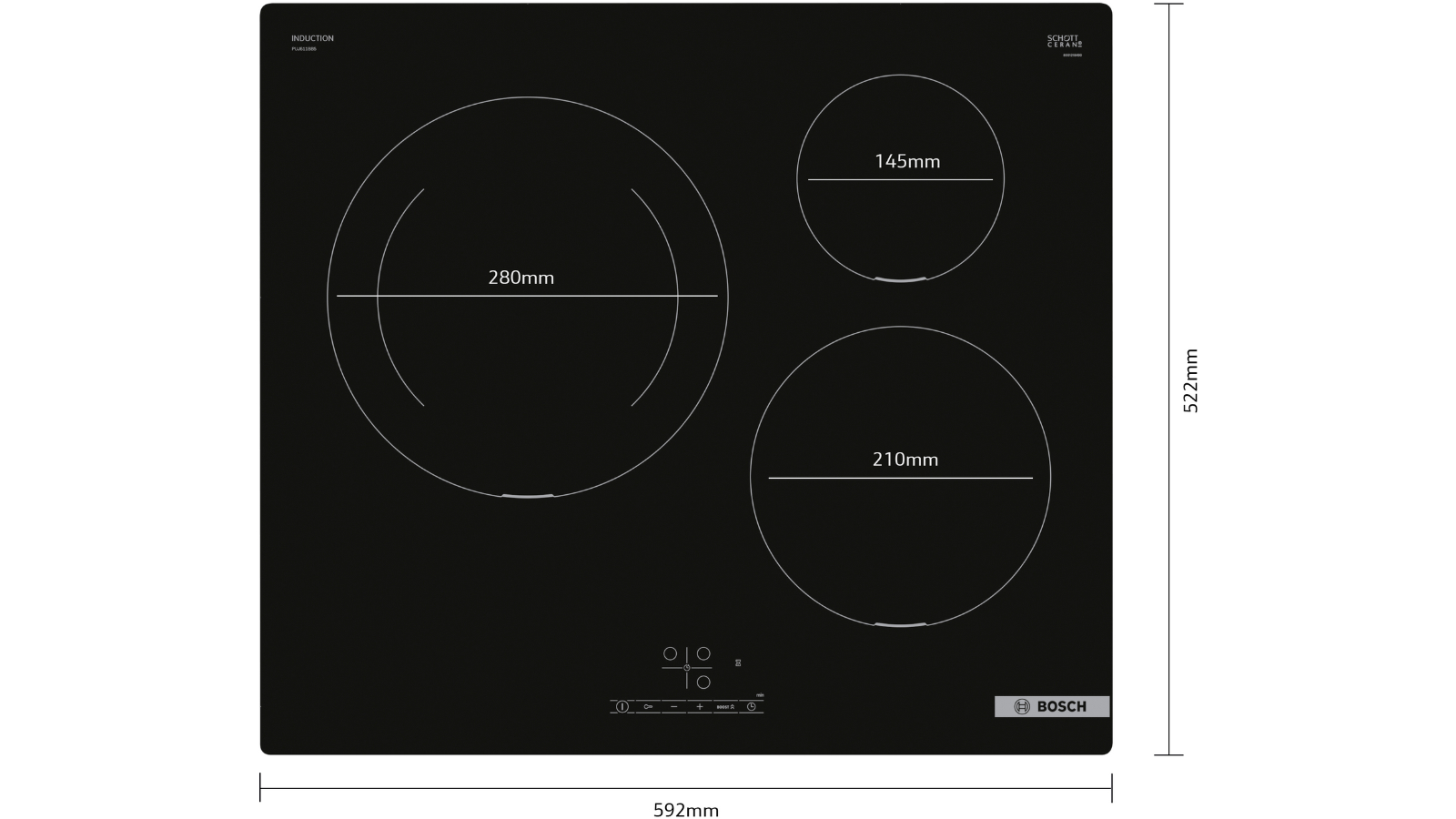 Bosch PUJ611BB5H Black Series 4 Induction Cooktop - 60cm | Harvey Norman