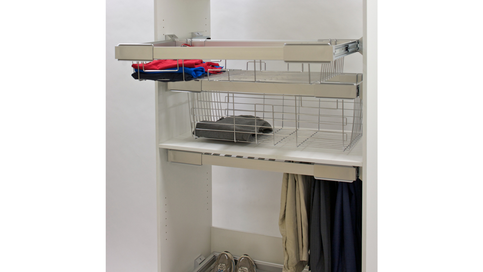 Heuger Pull-Out Shallow Wardrobe Basket | Harvey Norman