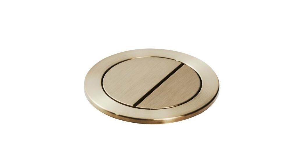 Sanceramica Back-To-Wall Flush Button - PVD Brushed Brass | Harvey Norman