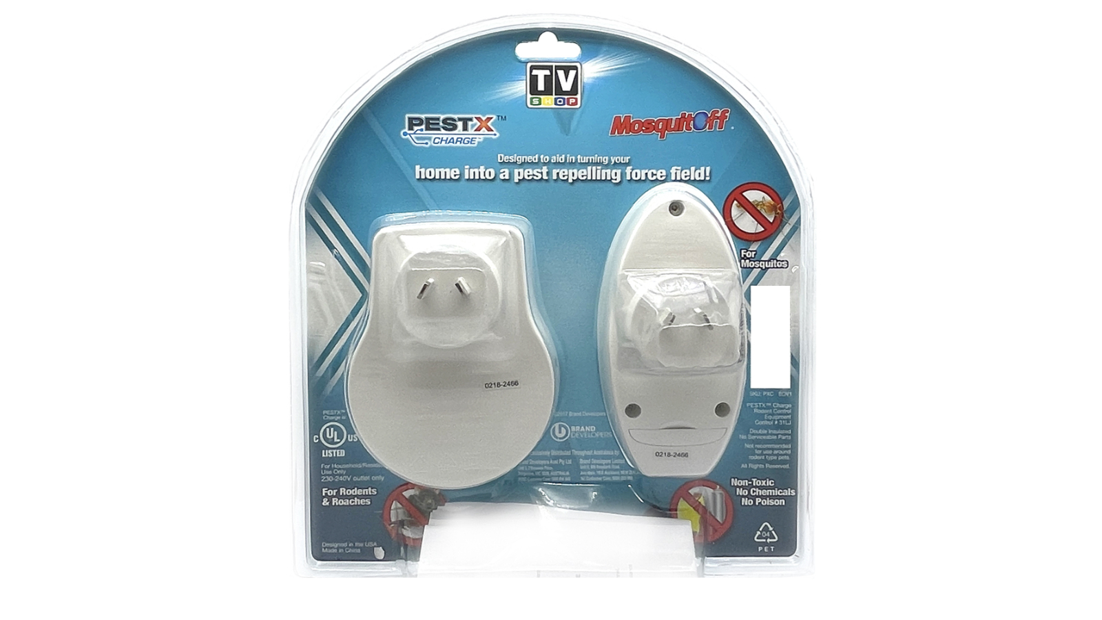TV Shop PestX/Mosquitoff Electric Outlet Plug Pest Repelling Set ...