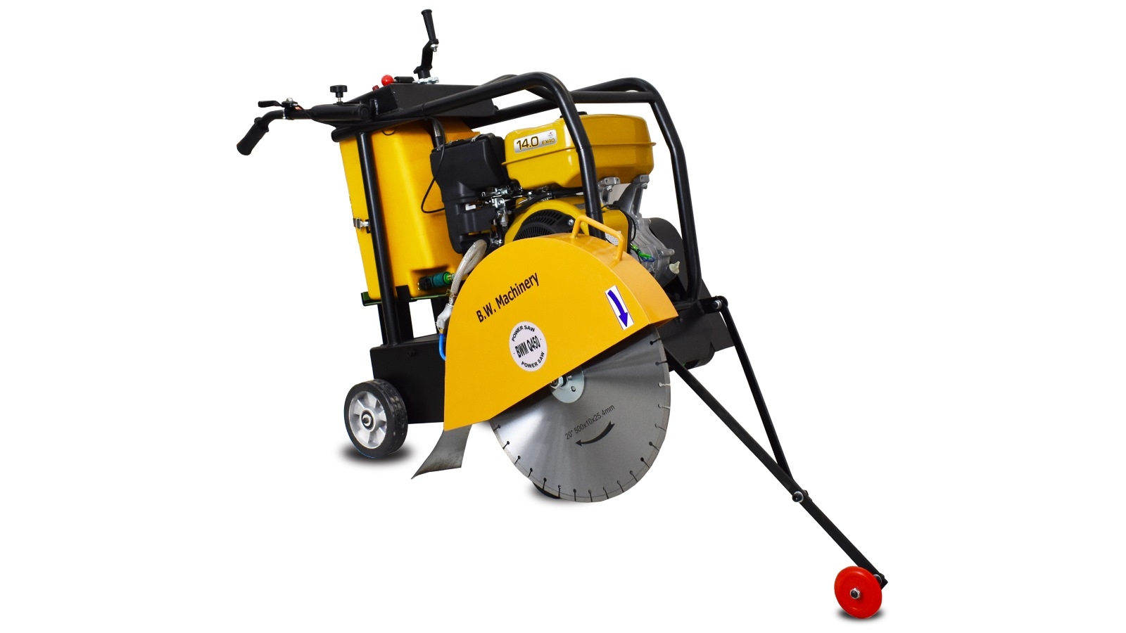 BWM 20" Commercial Floor Concrete Saw - Robin 14HP Engine Bonus Diamond ...
