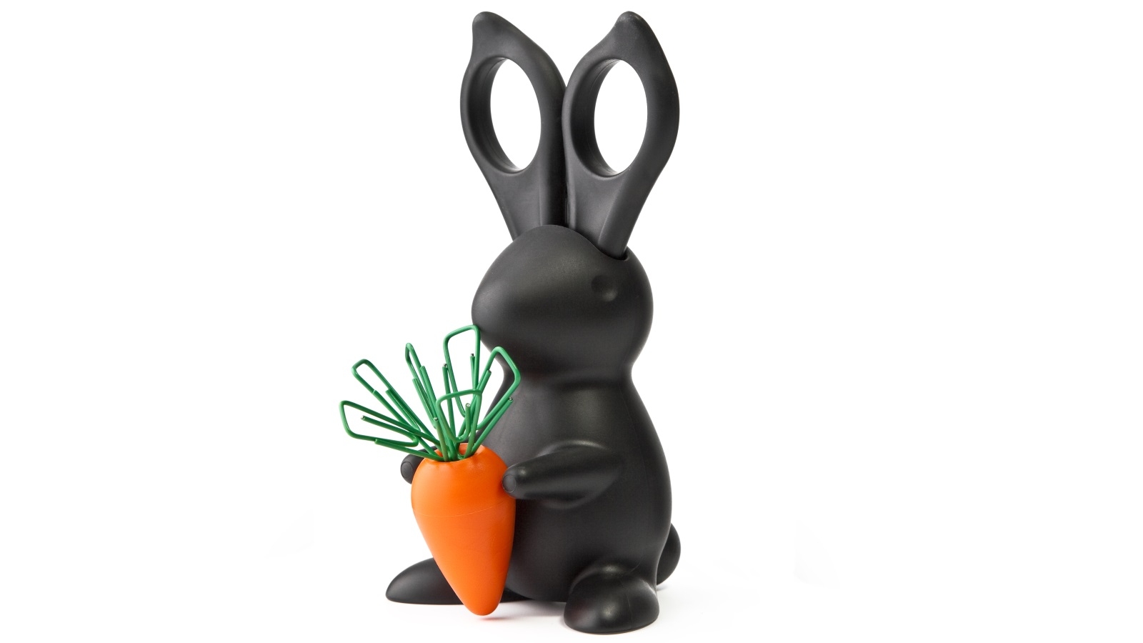 Qualy Desk Bunny Scissors - Black | Harvey Norman