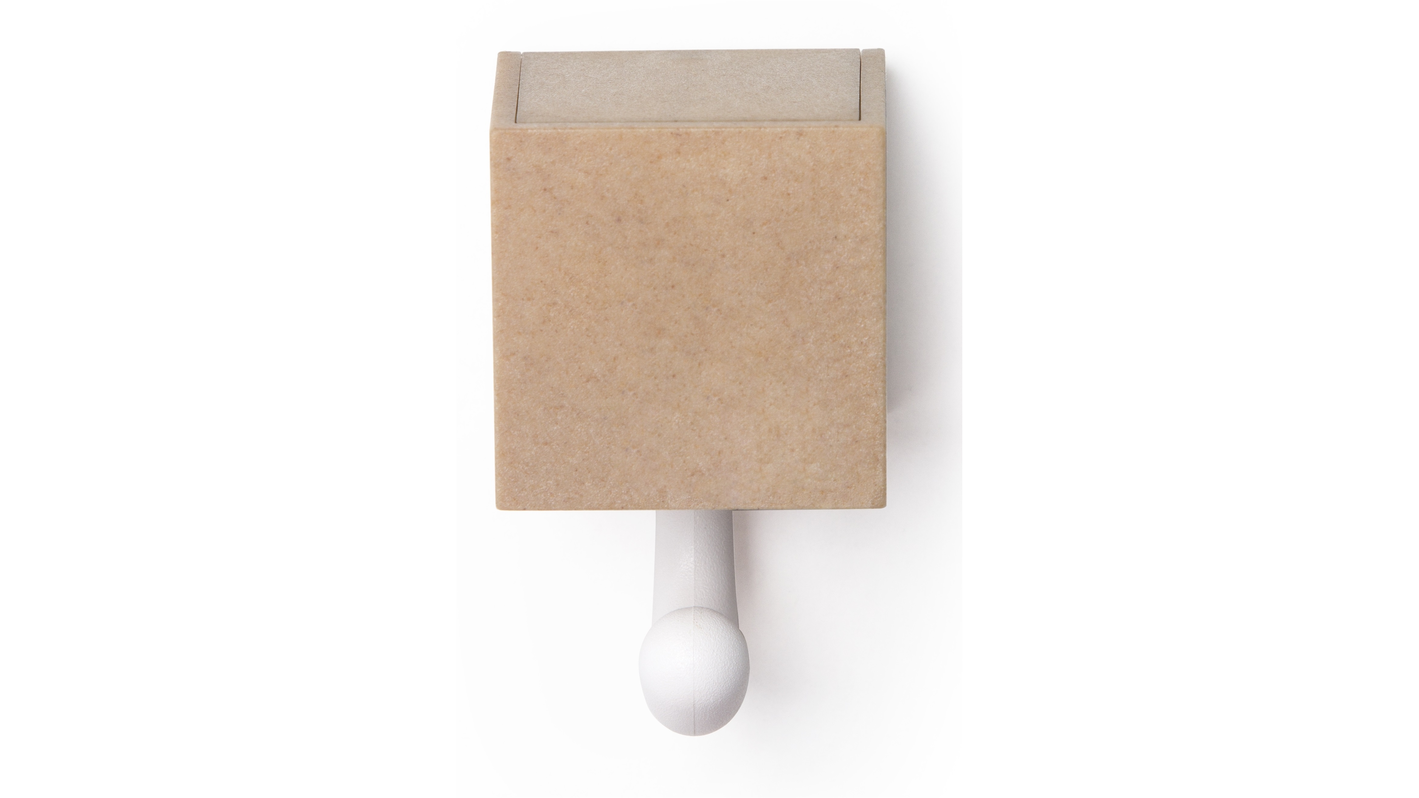 Qualy Kitt-A-Boo Wall Hook - White/Brown | Harvey Norman