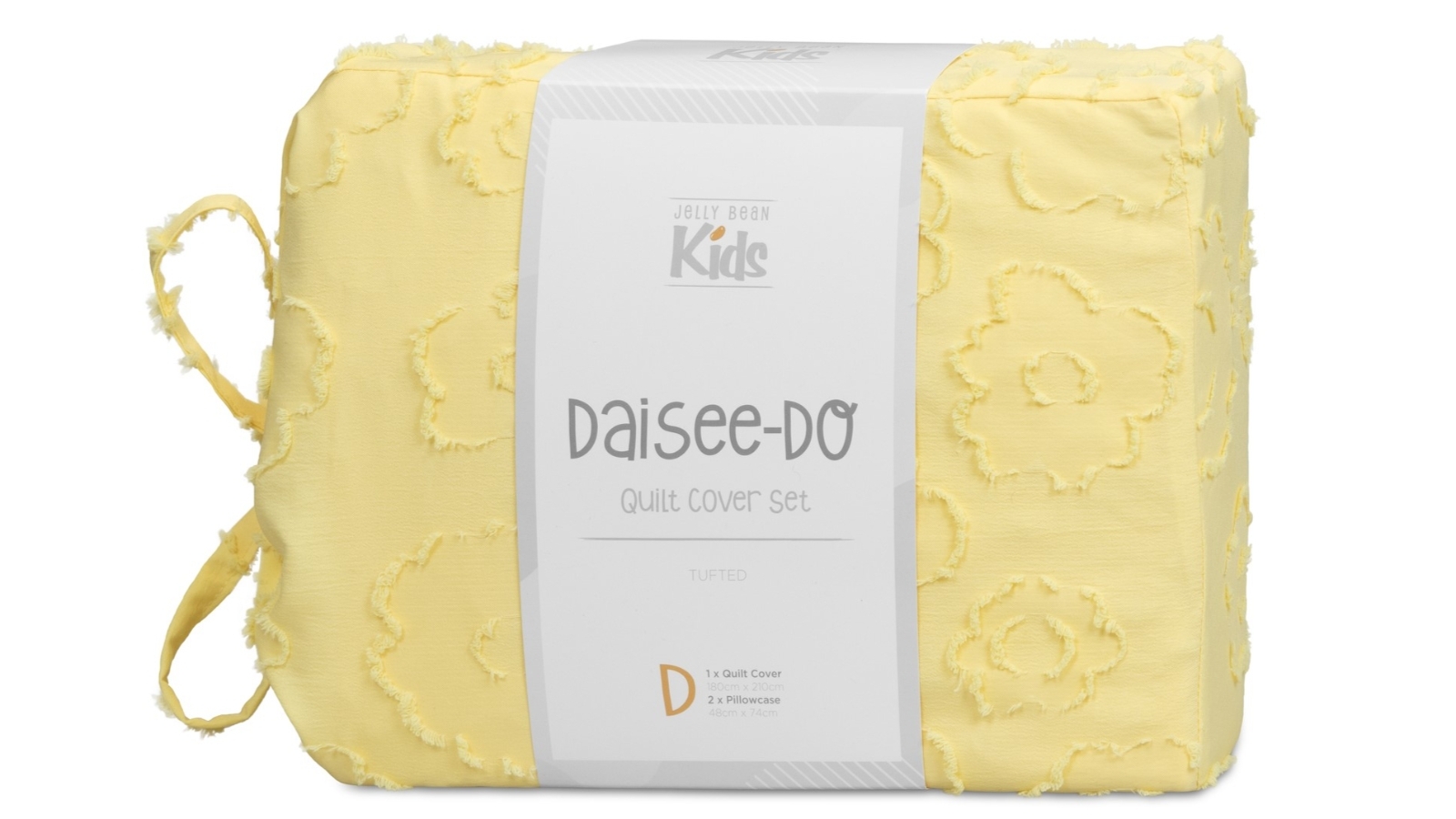 Jelly Bean Kids Yellow Daisee Do Quilt Cover Set | Harvey Norman