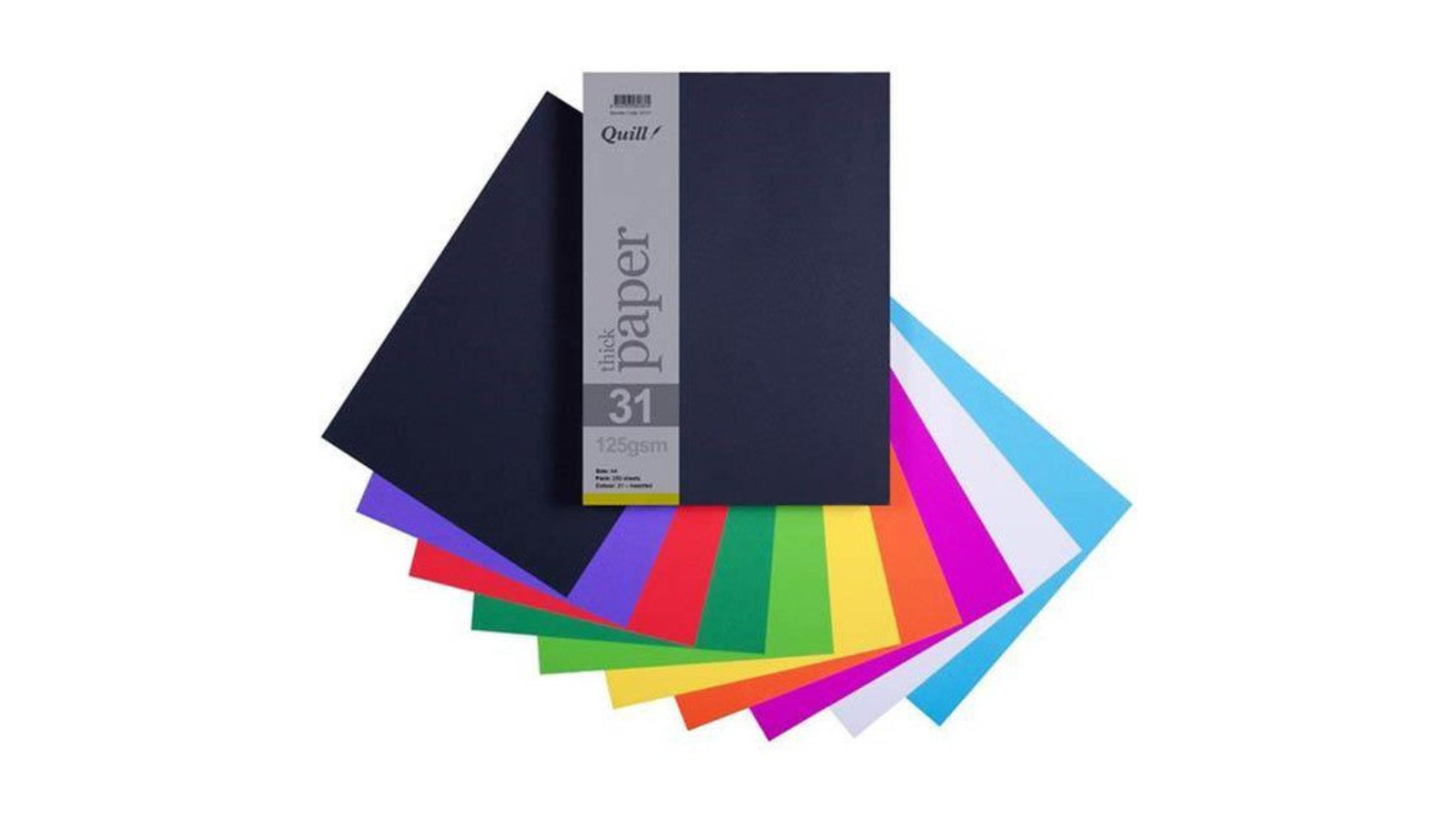 Quill Pack of 250 Coloured A4 Copy Paper 125gsm Assorted | Harvey Norman