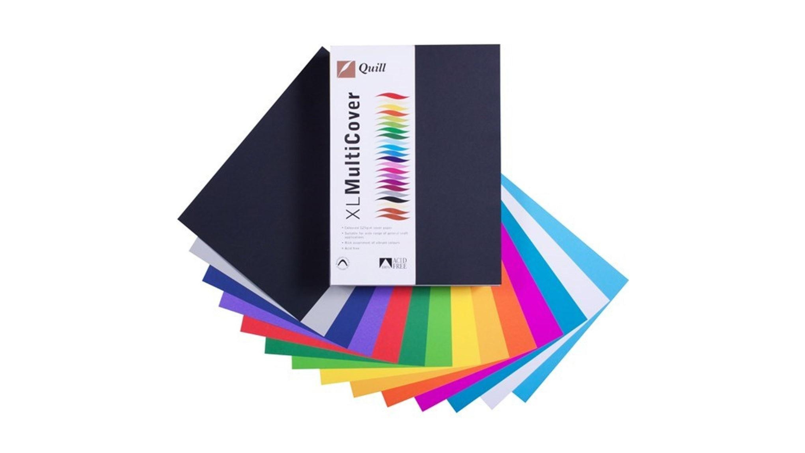 Quill Pack of 500 Assorted 125gsm A4 Cover Paper | Harvey Norman