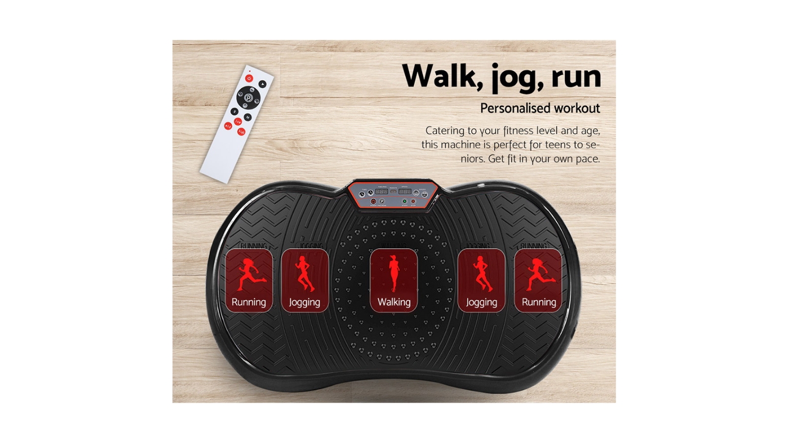 Everfit Vibration Machine Plate Platform Body Shaper - Black | Harvey ...