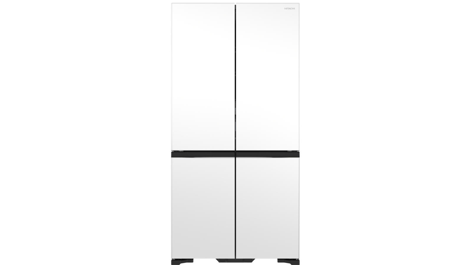 Hitachi 569L French Door Refrigerator - Matte Glass White | Harvey Norman