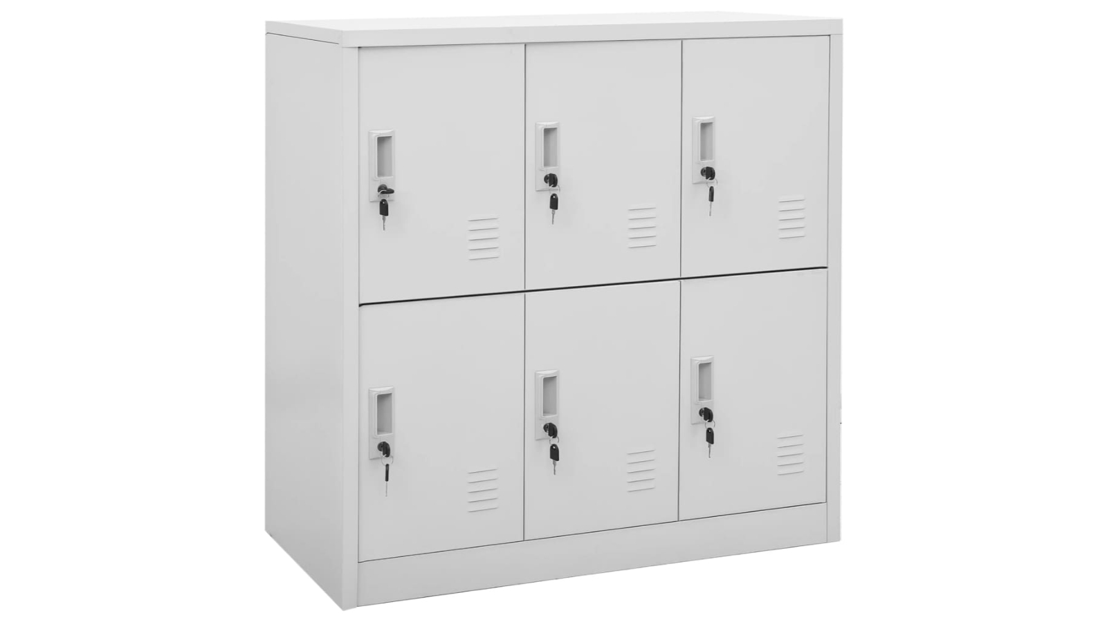 vidaXL Steel 90 x 45 x 92.5cm Locker Cabinet - Light Grey | Harvey Norman