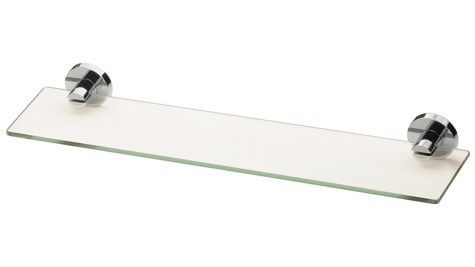 Phoenix Radii Round Plate Glass Shelf - Chrome | Harvey Norman