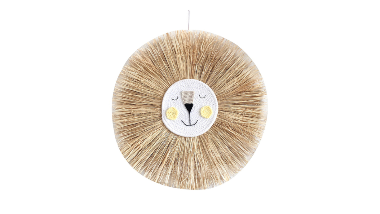 HOD Raffia Animal Face Wall Hanging Children Bedroom Decoration ...