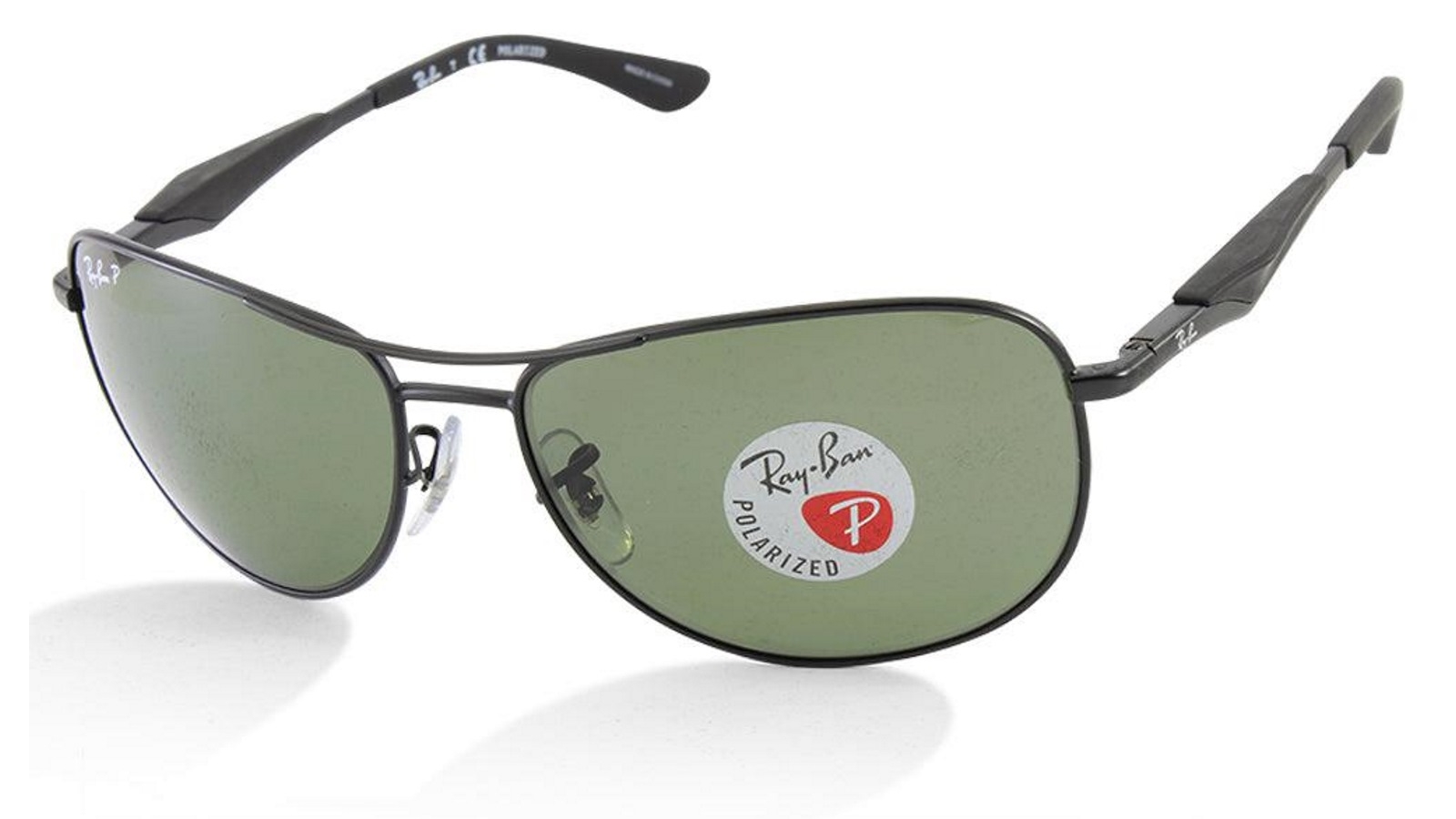 Ray-Ban RB3519 006/9A Polarised Men's Sunglasses - Matte Black/Grey ...