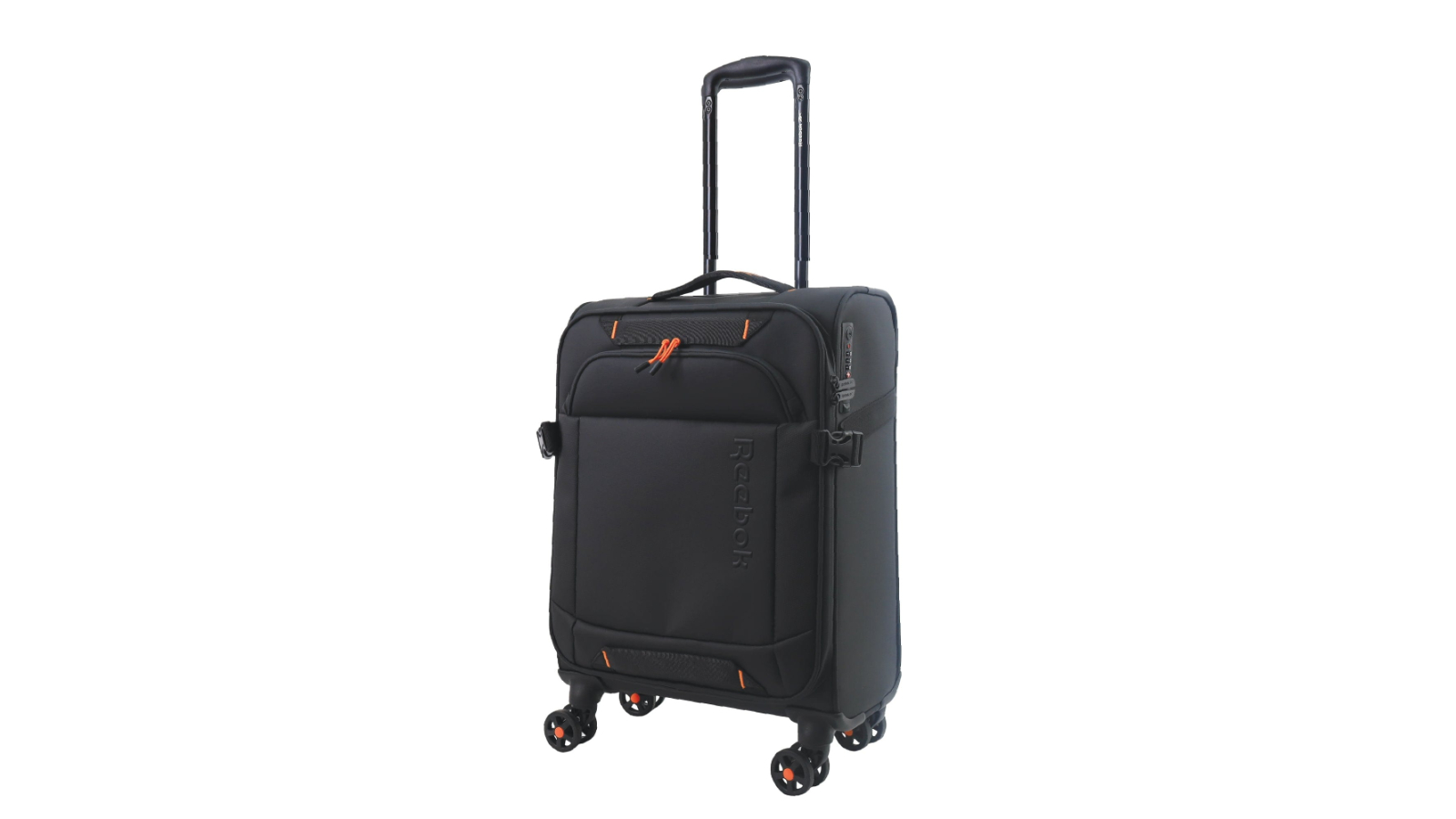 Reebok Pro 54cm Cabin Leather Film Soft Shell Case - Black | Harvey Norman