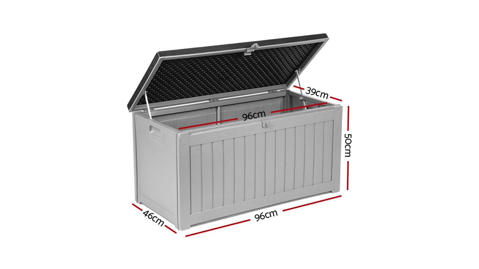 Gardeon Outdoor 190L Storage Box - Black | Harvey Norman
